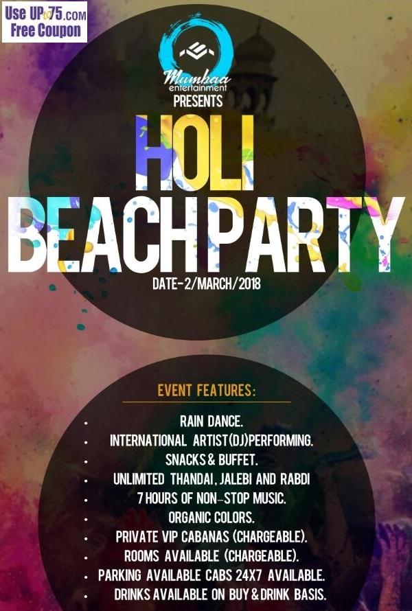 Sun Beach Resort Mumbai Holi Event Package Tickets Coupons Offers