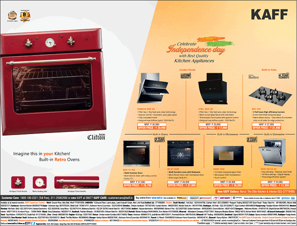 Kaff Mumbai Kitchen Appliances Sales Offers Numbers Discounts