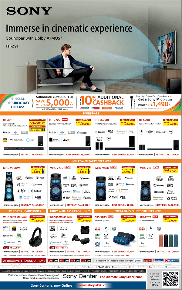 Sony Center Hyderabad Electronics Stores Sale Offers Discounts Number 2021
