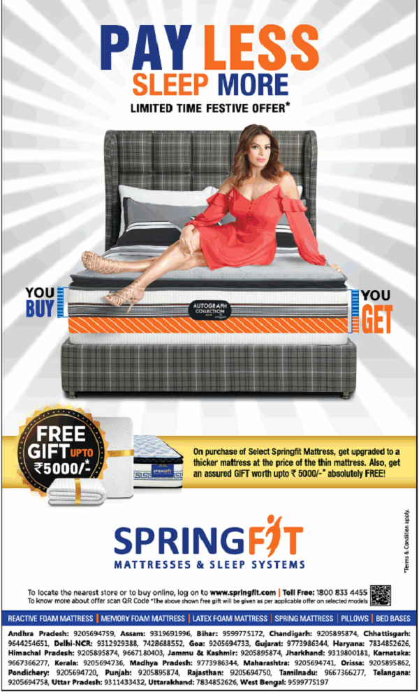 Springfit Hyderabad Mattresses Stores Sales Offers Numbers Discounts 2021