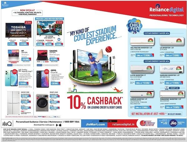 Reliance Digital Kolkata TV and Mobiles Stores Sale Offers Numbers