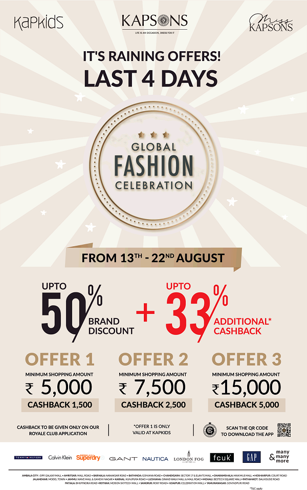 Kapsons Retail Chandigarh Clothing Stores Sale Offers Numbers Shops 2020