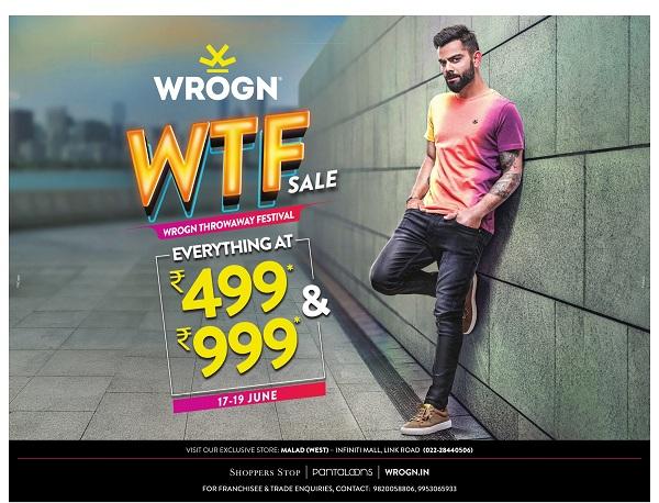 Wrogn Mumbai Clothing Stores Seasonal Sale Offers Numbers Discounts