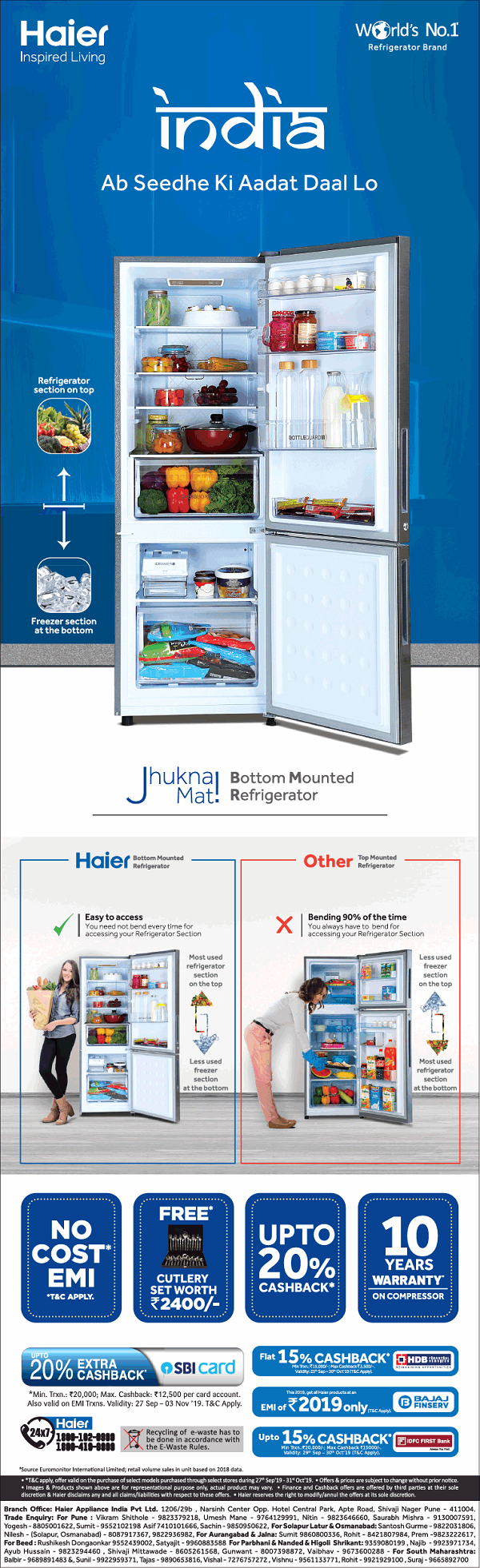 Haier Pune Refrigerators Stores Sales Offers Numbers Discounts 2020