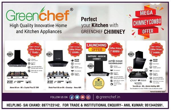 Greenchef Hyderabad Stoves and Chimneys Stores Sale Offers Numbers