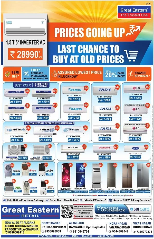 Great Eastern Offers Lucknow Stores Numbers Appliances Sale Shops