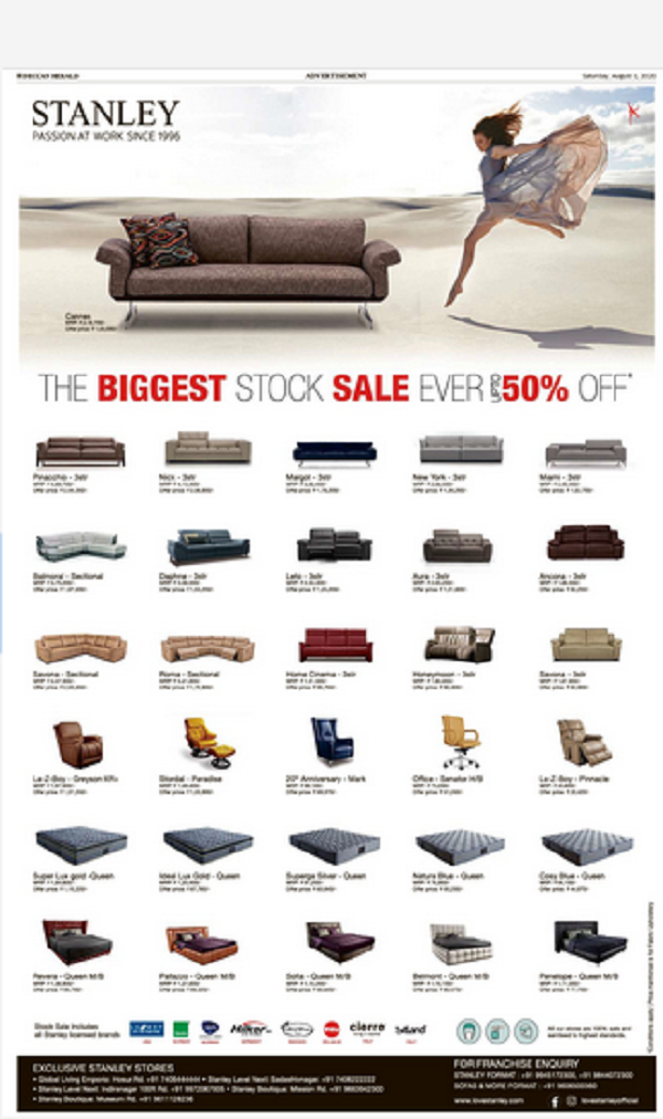 Stanlife Lifestyle Stores Kolkata Offers Sale Showroom Sofas Recliner 2020