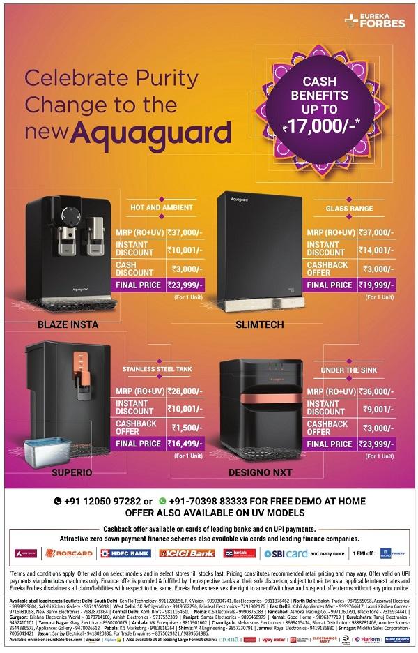 Eureka Forbes Delhi Sale Water Filters Stores Offers Numbers Discount