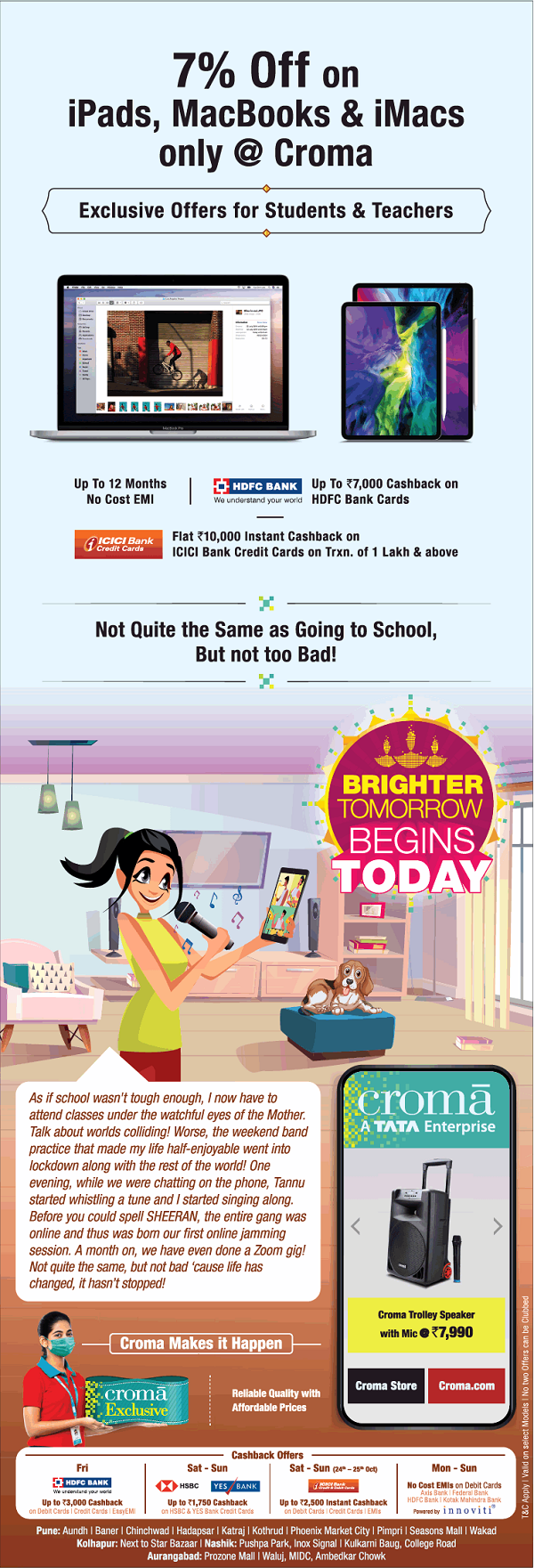 Croma Pune Electronics Stores Sale Offers Numbers Discounts 2021