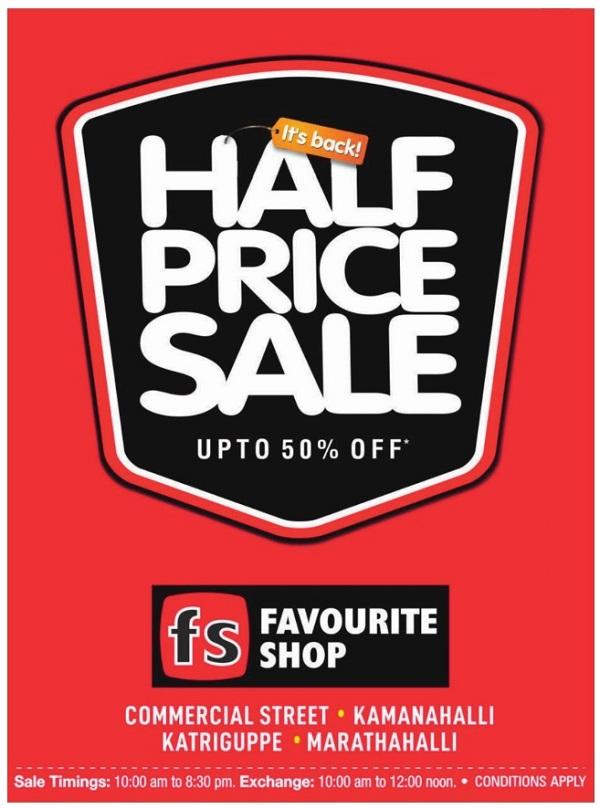 Favourite Shop Bangalore Half Price Sale Discount Offers Stores Number