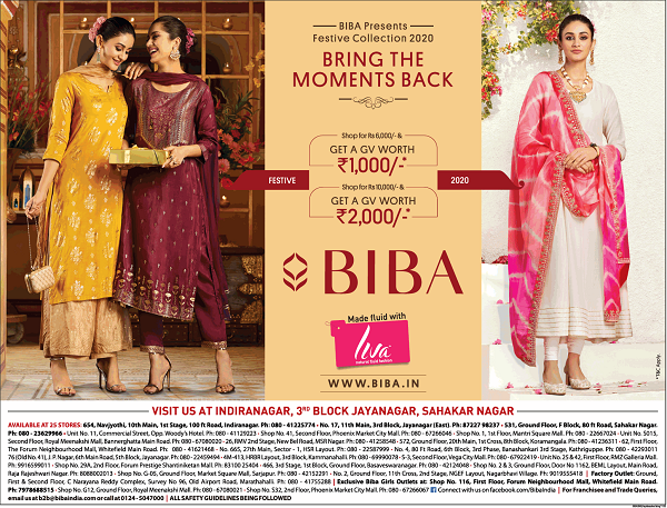 Biba Bangalore Ethnic Ladies Dresses Stores Sale Offers Numbers 2021
