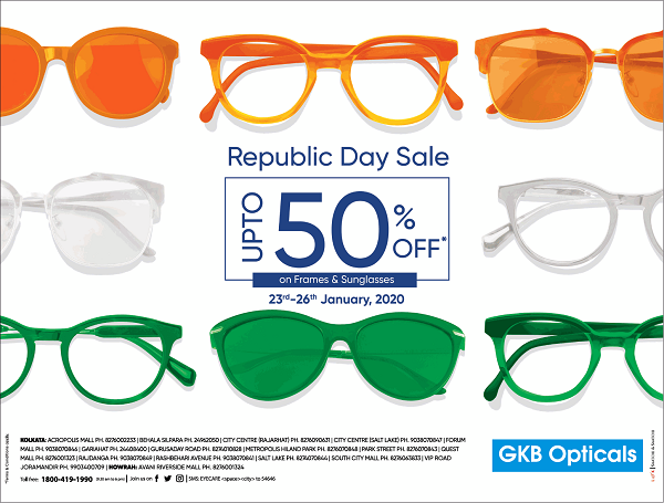 GKB Opticals Kolkata Sales Lenses and Glasses Discounts Offers Numbers 2021